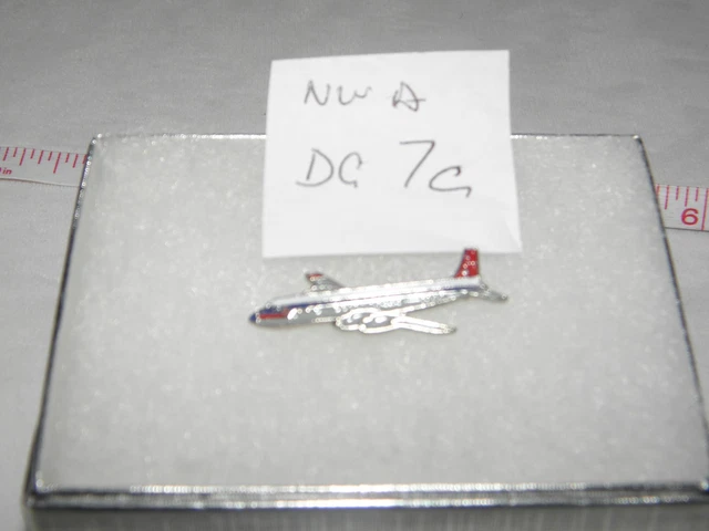 NORTHWEST AIRLINES DC 7C Airplane Lapel Tack Pin Nwa Delta Pilot ...