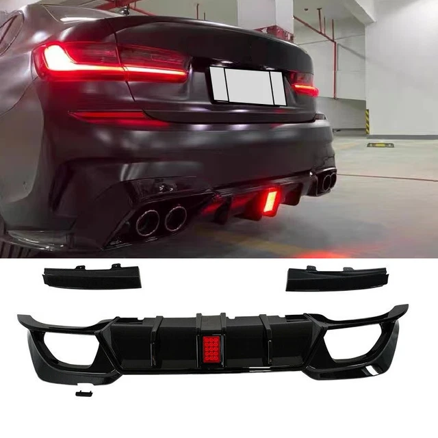 REAR DIFFUSER LIP For 2019-2022 BMW 3 Series G20 Sport 330i M340i Gloss ...