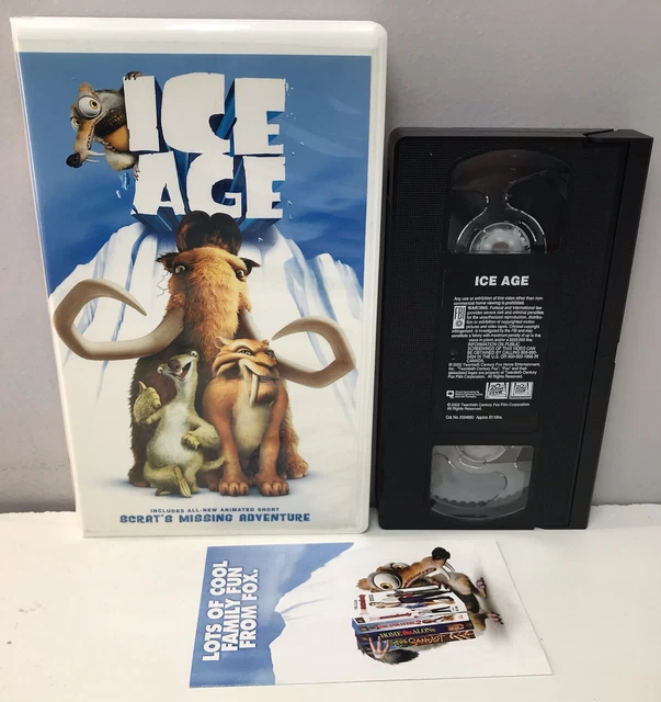 ICE AGE VHS Video Tape Bonus Short Scrat Missing Adventure Hard Case ...