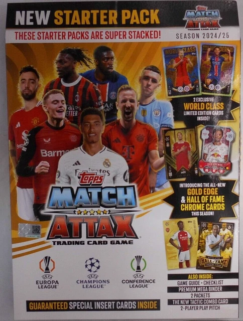 TOPPS MATCH ATTAX 2024/25 Trading Cards Game Starter Pack: Binder + Ltd ...