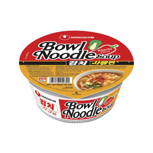 NONGSHIM BOWL SPICY Instant Noodles with Kimchi Soup 86g X 12 Cups $40.00 - PicClick AU
