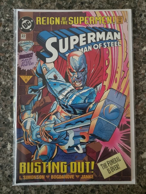 SUPERMAN THE MAN of Steel Comic Book - #22N, 'Busting Out' - EX ...