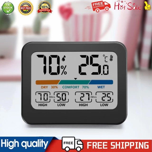 DIGITAL ROOM THERMOMETER Temperature Humidity Meter Comfort Indicator ...