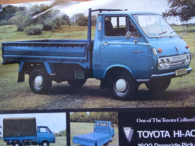 CLASSIC TOYOTA HIACE Dropside Pick-Up; Vintage Van, 1973 Sales Brochure ...
