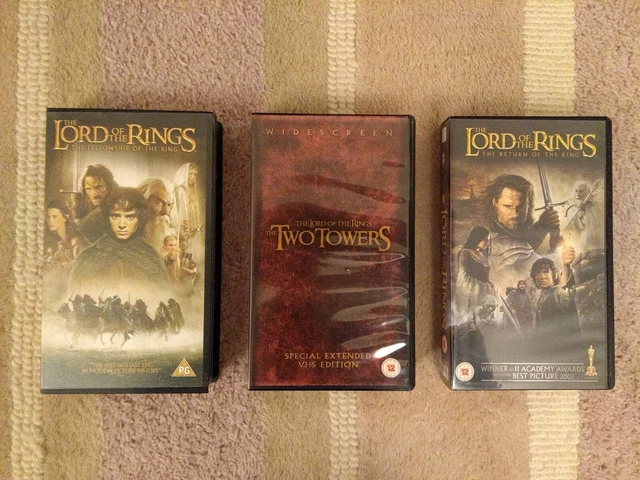 VHS LORD OF THE RINGS TRILOGY - Fellowship, Two Towers, Return of the ...
