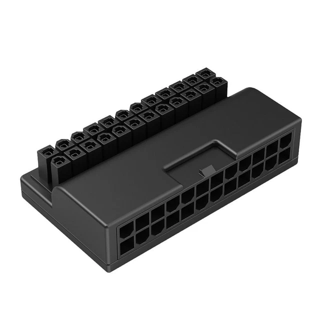 DIY 24PIN TO 90 Degree PC Motherboard ATX Power Supply Connector ...