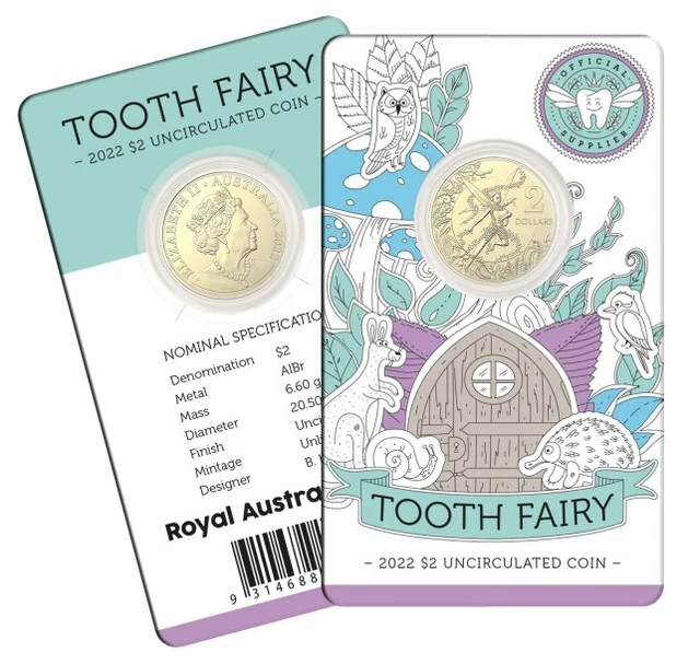 AUSTRALIA 2022 . New Tooth Fairy Coin On Card $199.00 - PicClick AU