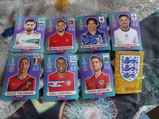 PANINI FIFA WORLD Cup 2022 Sticks X 8, Including England Badge EUR 4,66 ...