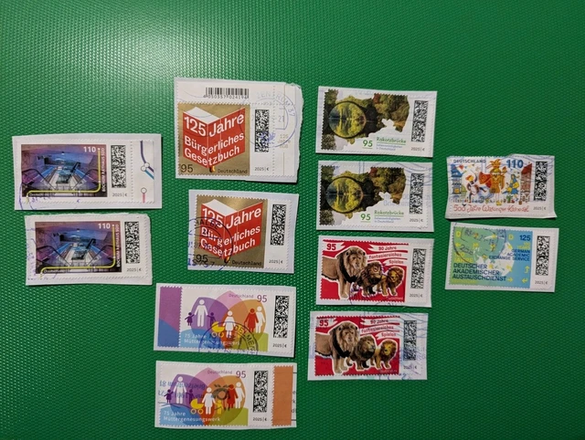 BRIEFMARKEN DEUTSCHLAND BRD 2025 gestempelt (18g) EUR 9,50 - PicClick DE