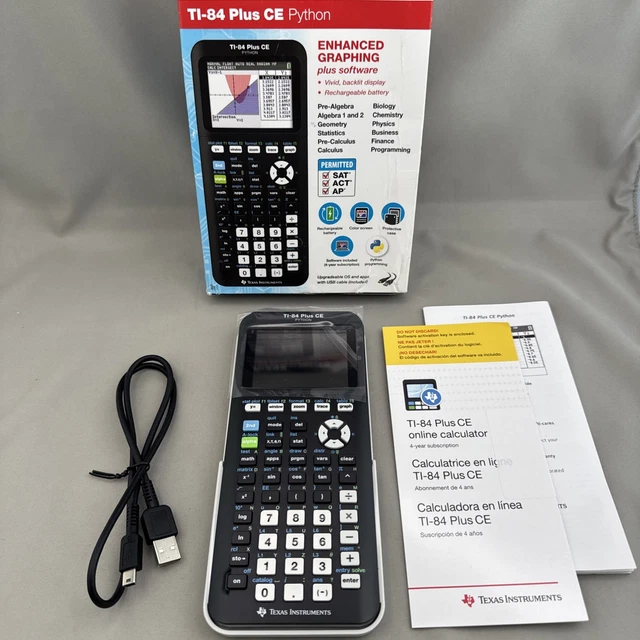 TEXAS INSTRUMENTS TI-84 Plus CE Python Enhanced Graphing Calculator $80 ...