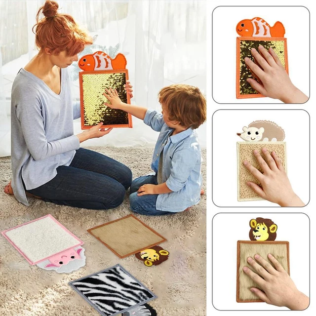 6X ANIMAL SENSORY Tiles Educational Portable Sensory Mats Sensory Pads ...