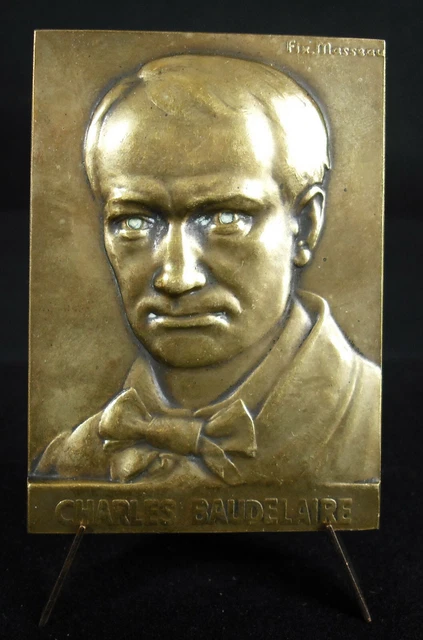 MEDAILLE A TRIBUTE To Charles Baudelaire Dichter c1940 U.Parnassus Und ...
