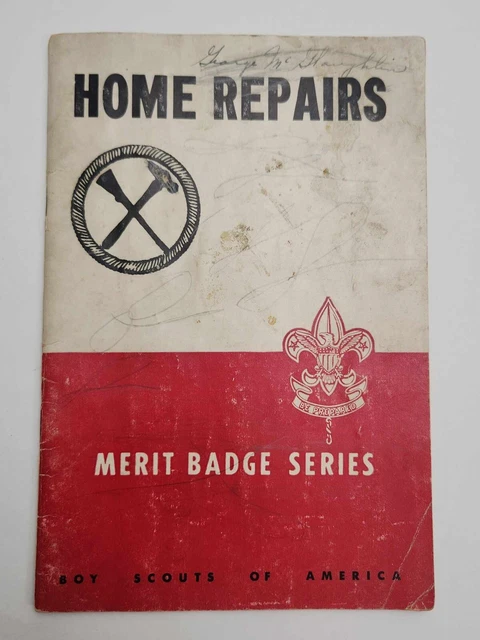 RARE VINTAGE HOME Repairs Merit Badge Series 1943 Boy Scouts Of America ...