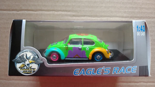 UNIVERSAL HOBBIES 1/43 Eagle's race Volkswagen beetle 1303 flower power ...
