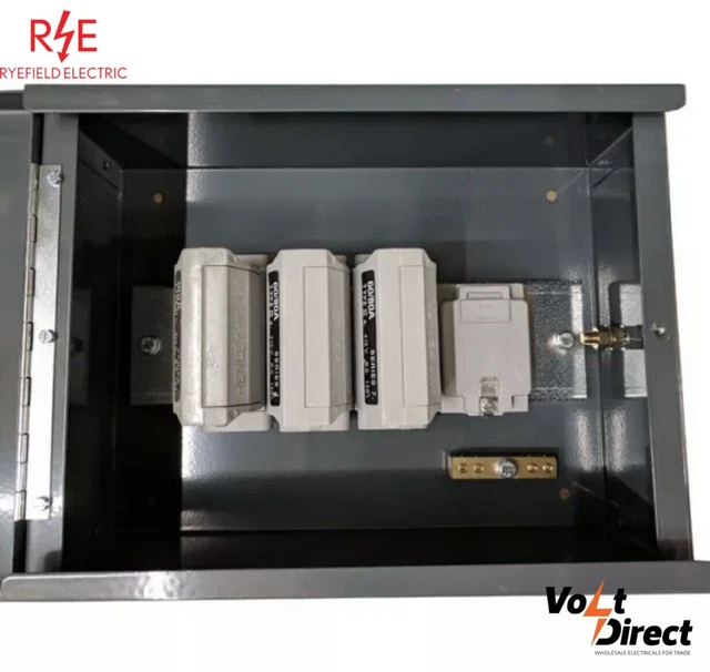 3 WAY RYEFIELD Board with 3x100A Fuse Units, 3 Way Distribution Board £ ...