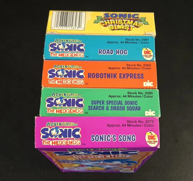 5 NICE SONIC The Hedgehog VHS Video Game Set DIC Sega Video Game Movie ...