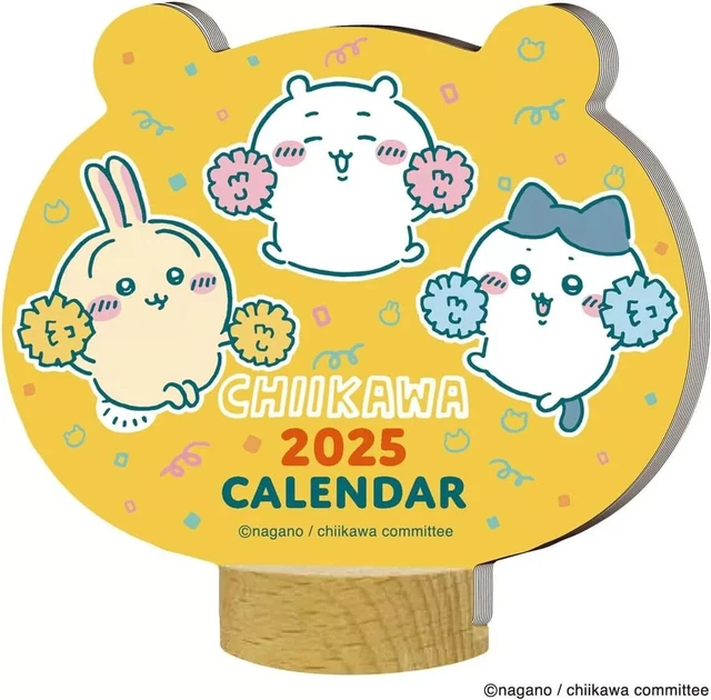 2025 CHIIKAWA DIE-CUT Desktop Calendar Chiikawa Comic Design Hachiware ...