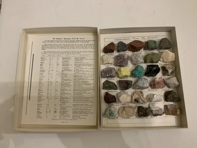 VINTAGE C.1960'S-70'S SOUVENIR Of Arizona Desert Rock Specimens with ...