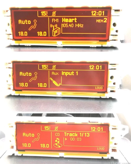 Peugeot 407 Clock Citroen C5 Display Multi Function Screen Rd4 60 Day
