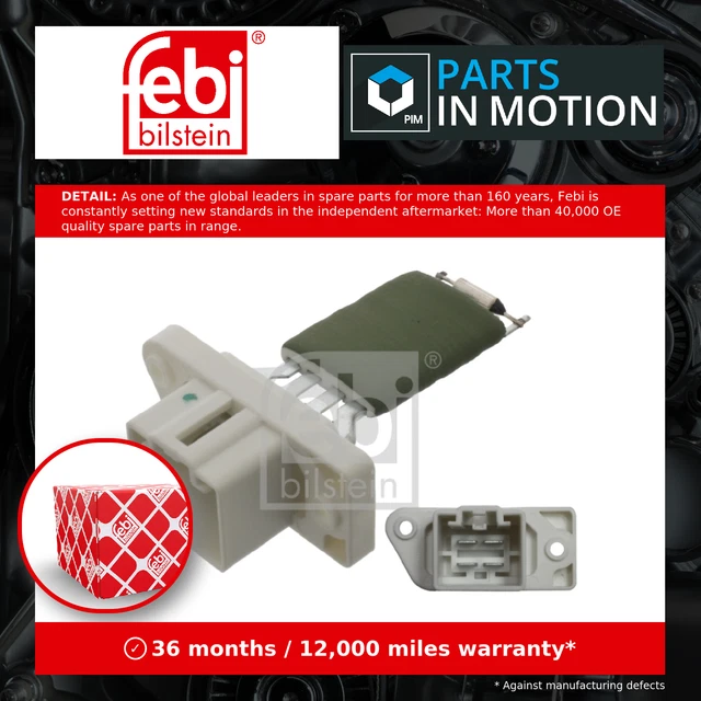 HEATER / BLOWER Resistor fits FORD FIESTA 2001 on Regulator Rheostat ...