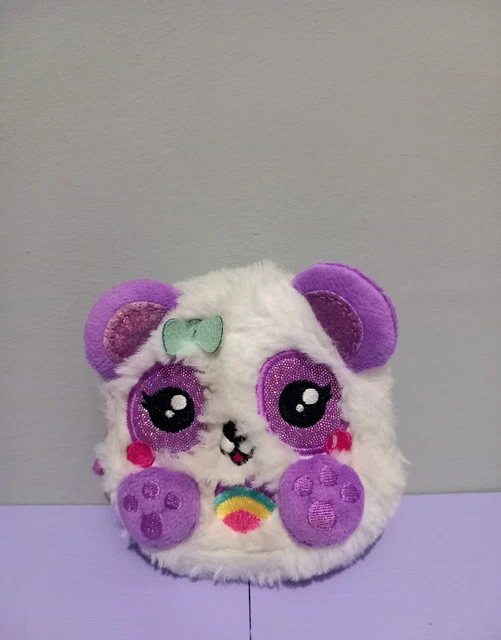 SMIGGLE ROUND CLIP On Purse Fluffy White Bear With Rainbow Plush Toy ...