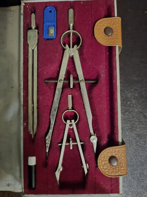 VINTAGE TACRO DRAFTING Set #3662 Compass Engineering Kit, Made In ...