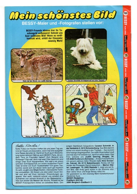 BESSY NR. 703 von Bastei in sehr gutem bis gutem Zustand EUR 2,90 ...