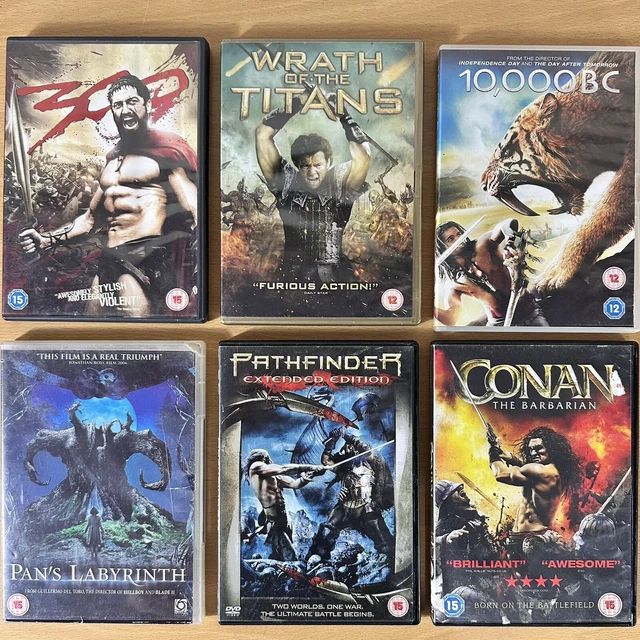 ACTION ADVENTURE FANTASY Movies DVD Bundle (6) 300 10,000 BC Conan EUR ...