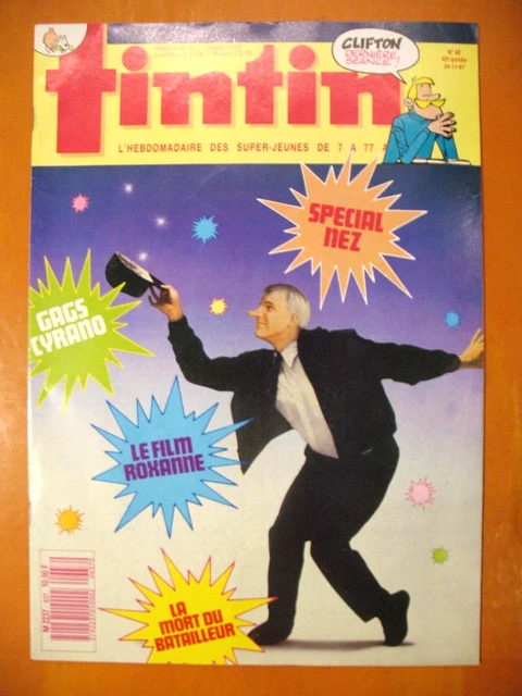 LE JOURNAL DE TINTIN 637 du 24/11/1987-Gags Cyrano. Spécial nez. Le ...