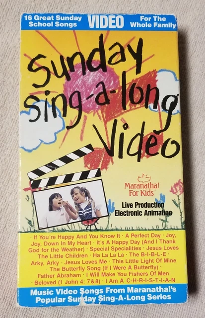 SUNDAY SING A Long Video VHS Tape 1987 Maranatha for Kids Christian ...