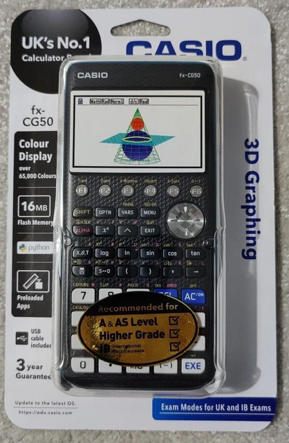 GENUINE CASIO FX-CG50 3D Graph Catalogue Function Graphic Calculator ...