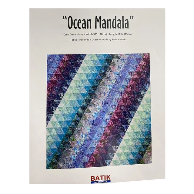 QUILTING SEWING QUILT Pattern Ocean Mandala Patchwork Batik Australia ...
