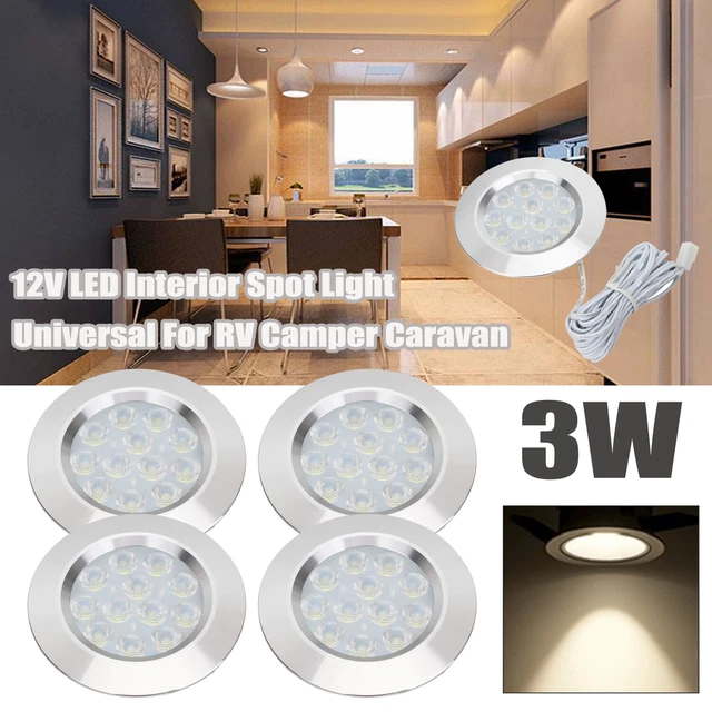 4X 12V RECESSED LED Ceiling Light Caravan Camper Boat RV Down Lights ...