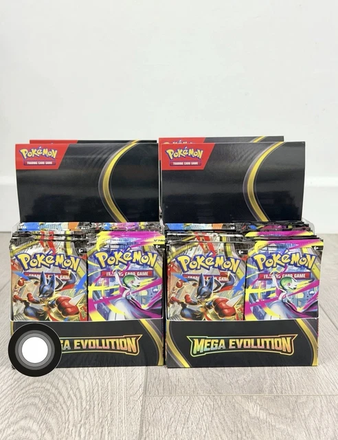 POKÉMON TCG MEGA Evolutions Half Booster Box 18 Packs Brandneu Sealed ...
