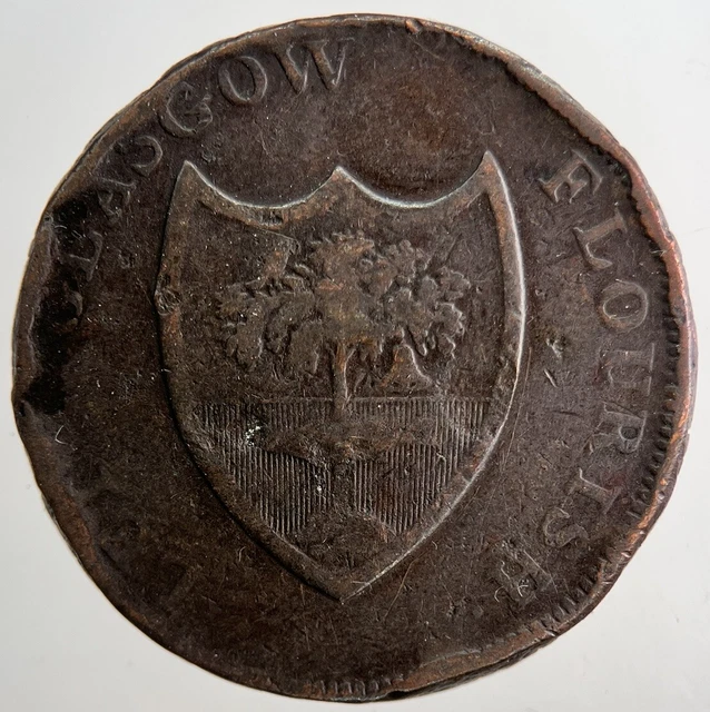 1791 GLASGOW FLOURISH Half-Penny Token | Collectable Grade | a6545 £14. ...
