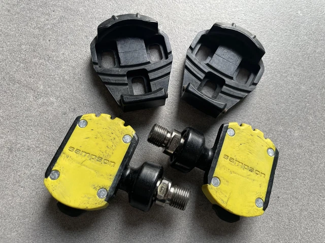 VINTAGE 90S SAMPSON stratics TITANIUM clipless pedals time trial gelb ...