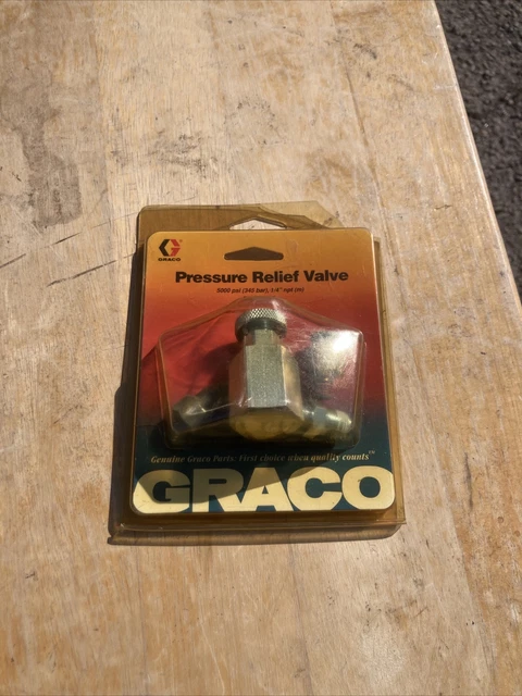 GRACO 222198 PRESSURE Relief Valve - 5000 PSI- 1/4" NPT £39.37 ...