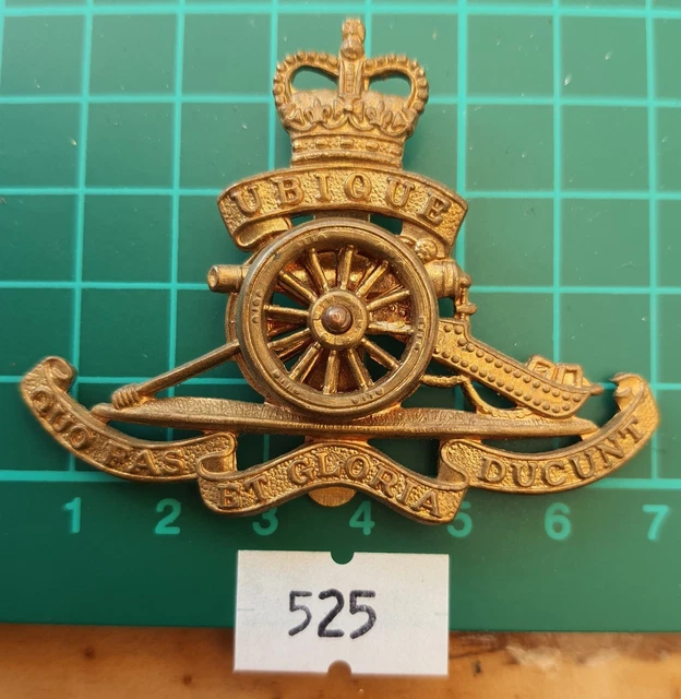 ORIGINAL CAP BADGE:525) Royal Artillery (Moving Wheel) Queens Crown £8. ...