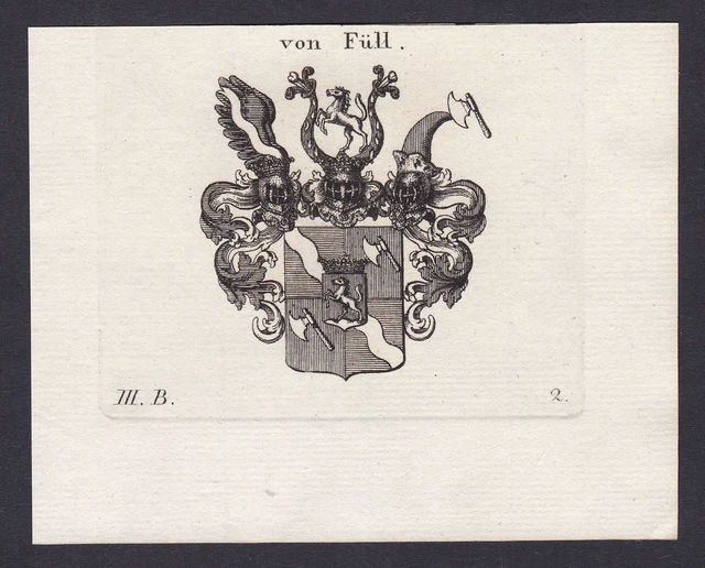 FÜLL WAPPEN ADEL coat of arms Heraldik heraldry Kupferstich 1820 EUR 13 ...