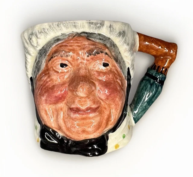 ROYAL DOULTON TOBY Jug Old Lady Character Mug Small Vintage English ...