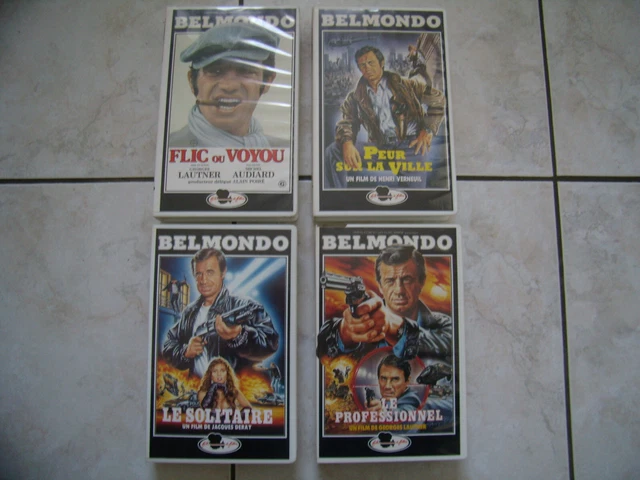 4 VHS BELMONDO . Gaumont .Cérito Films . Vidéo Fil À Film . Très Bon ...