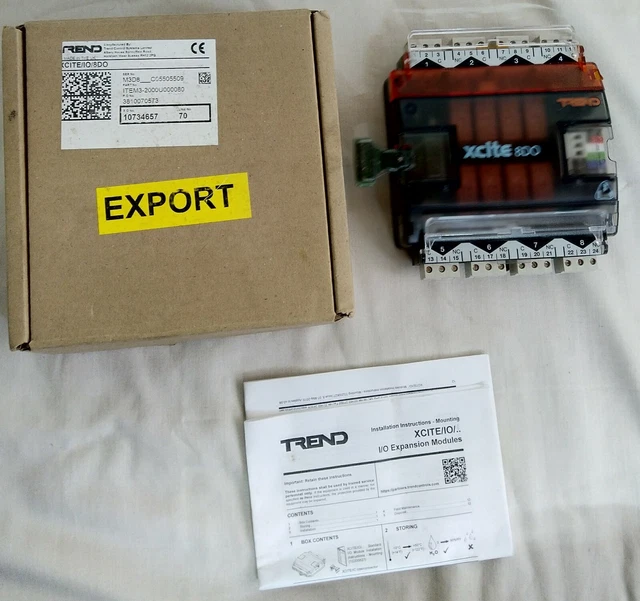 TREND XCITE/IO/8DO MODULE IQ3 8 Channel Relay Output P/n: ITEM3 ...