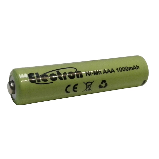 AAA NIMH 1AH 1.2V Universal 45x11mm Rechargeable Mini Style Battery ...