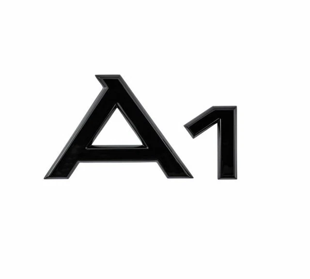 ORIGINAL AUDI A1 lettering emblem logo plaque sticker black self ...
