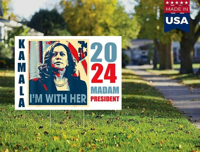 KAMALA HARRIS TIM Walz Yard Sign Election 2024 for Democracy Madam ...