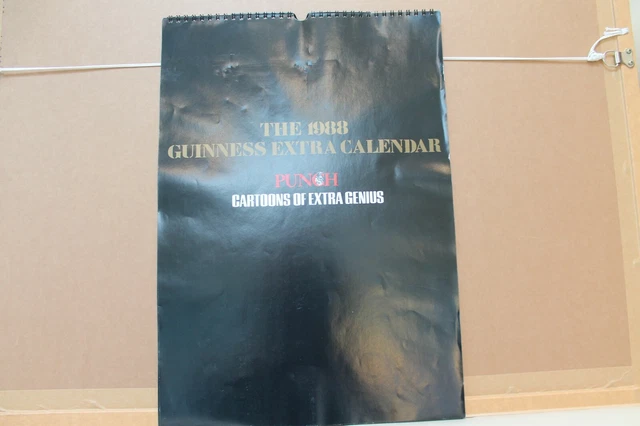 RARE 1988 GUINNESS Extra calendar. With Punch cartoons and intro by ...