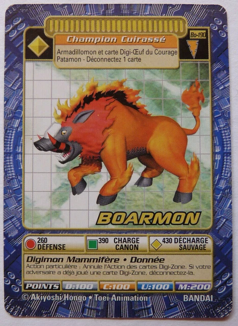 * RARE * Digimon Boarmon Bo-190 Fr EUR 8,00 - PicClick FR