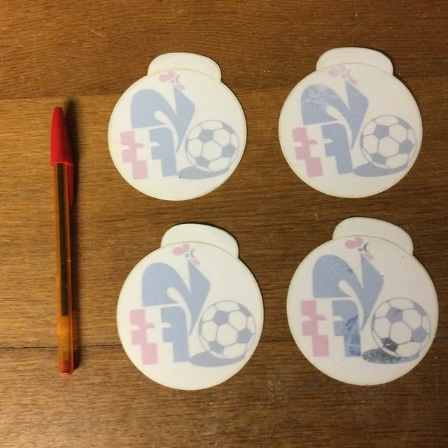 4 RARE ANCIEN Stickers Sticker france coq FFF 1978 Sans étoile ...