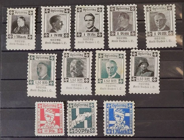 NAZI GERMANY THIRD Reich Opferring Stamps set WW2 WWII German £10.80 ...