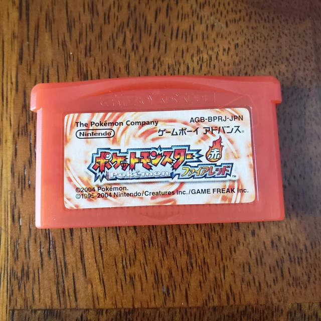 AUTHENTIC JAPANESE POKEMON FireRed, Tested, Gameboy Advance GBA Fire ...